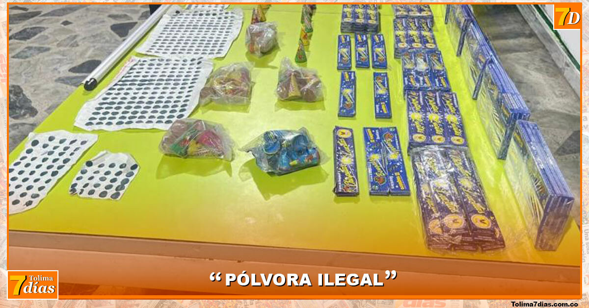 18 kilos de pólvora ilegal fueron incautados en el centro | Tolima7dias ...