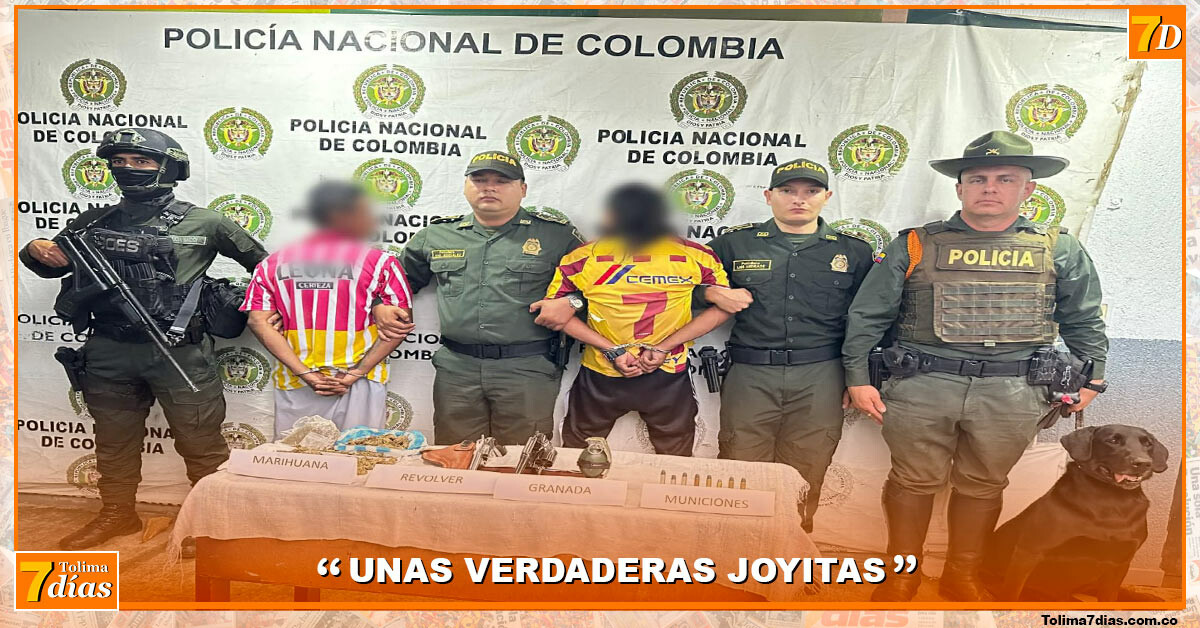 Capturan peligrosos hermanos que vendían droga, andaban con granadas y armas | Tolima7dias.com.co