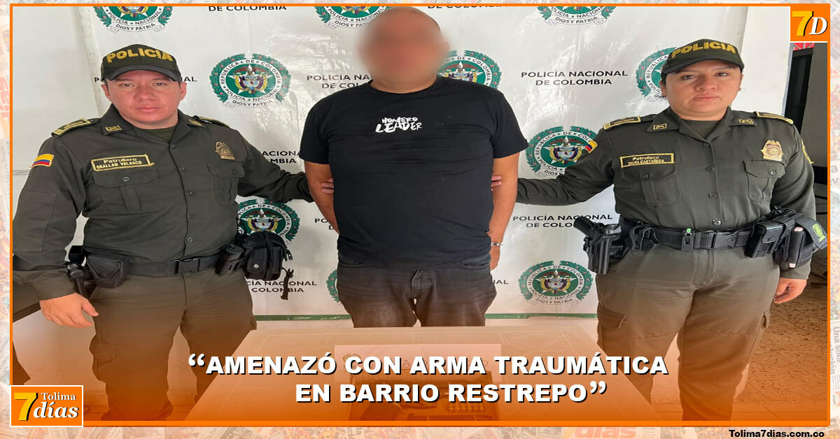 Hombre fue detenido en flagrancia con arma traumática en el barrio ...